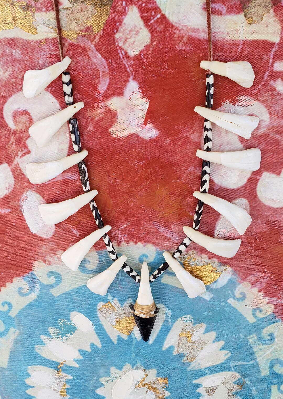 Buffalo Tooth Arrowhead Necklace - Etsy