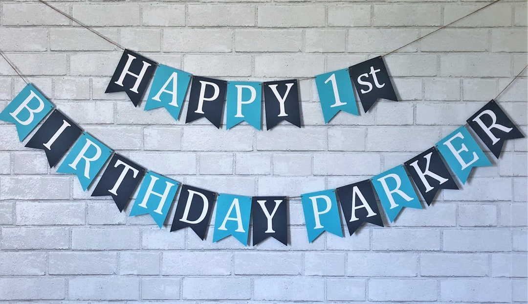 Custom Name Birthday Banner 1st Birthday Banner Custom Color - Etsy