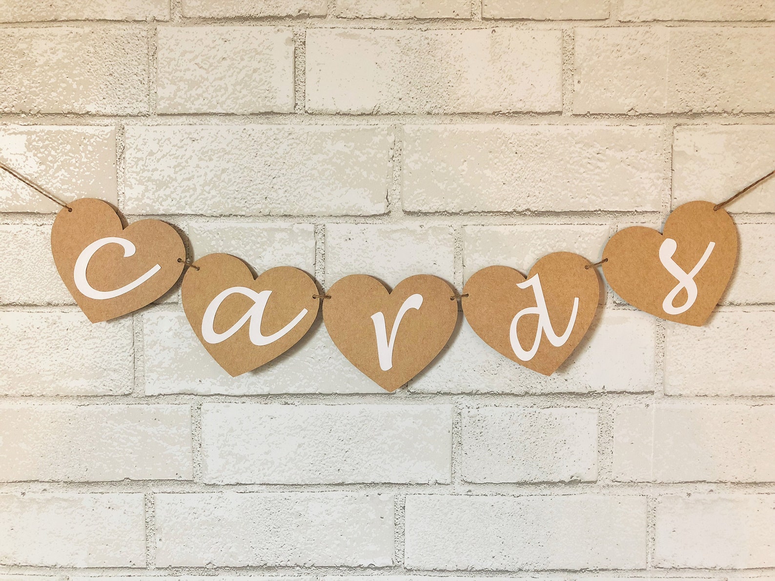 Small Heart Cards Banner Mini Heart Cards Sign | Etsy