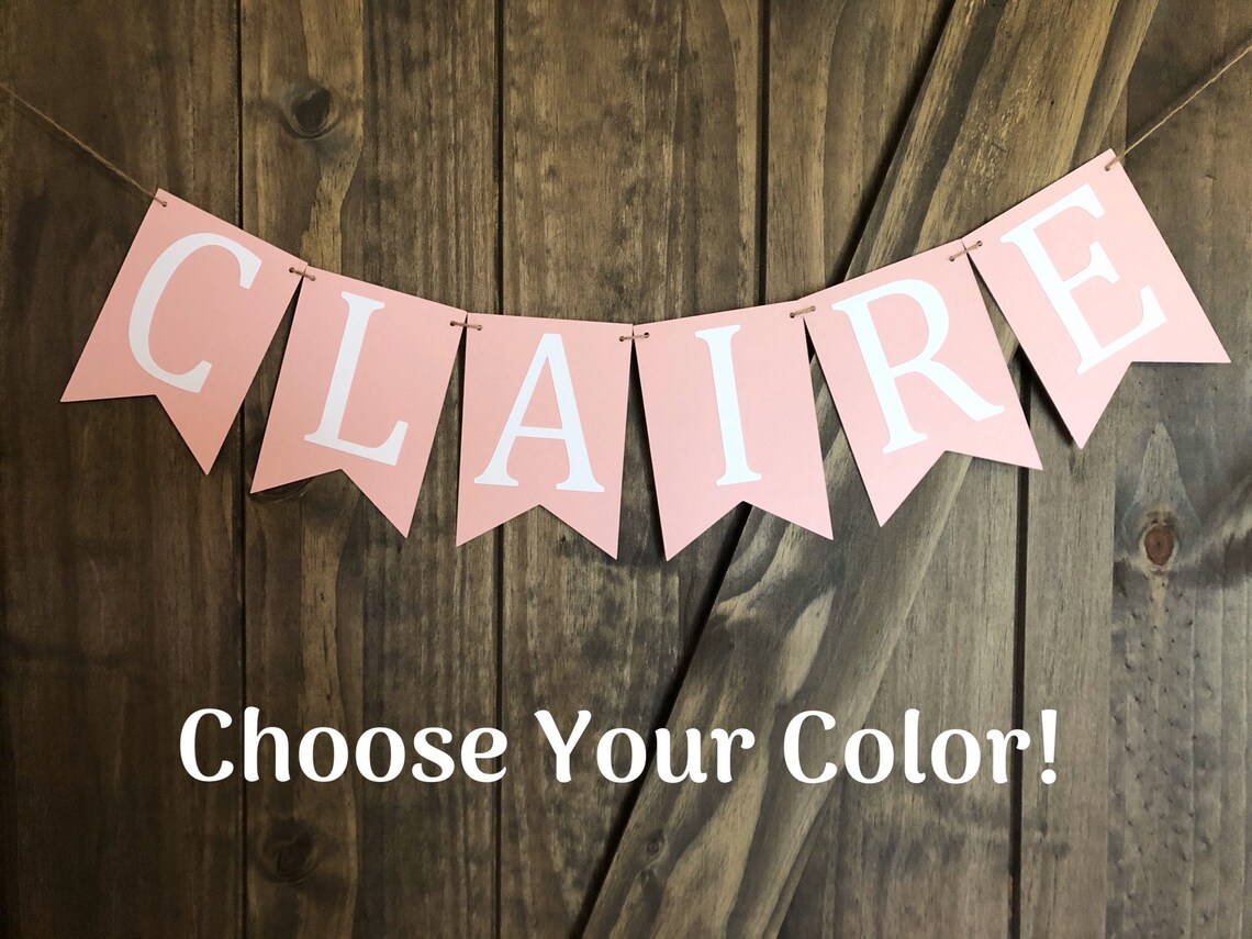 Custom Baby Banner Girl Baby Banner Personalized Name - Etsy
