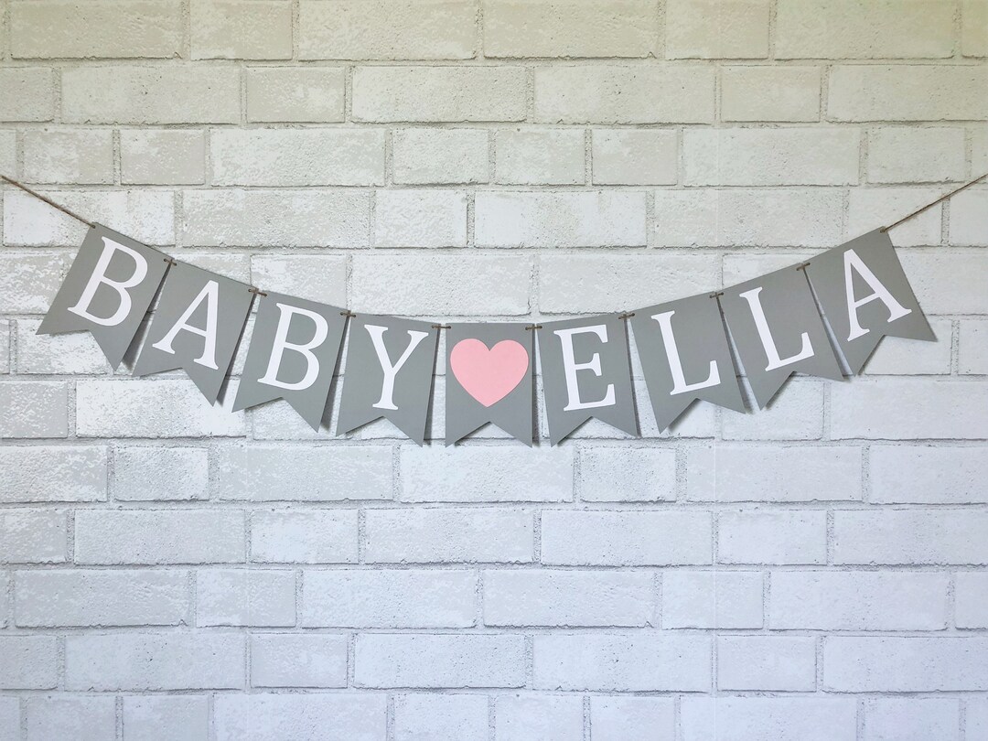 Baby Name Banner, Custom Baby Bunting, Baby Announcement, Baby Shower ...