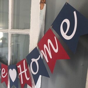Welcome Home Banner, Patriotic, Red White & Blue - Etsy