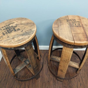 Round Stool, Bourbon Barrel Stool - Etsy