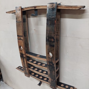 Bourbon Barrel Stave Pool Cue Rack / Billiard Shelf - Etsy