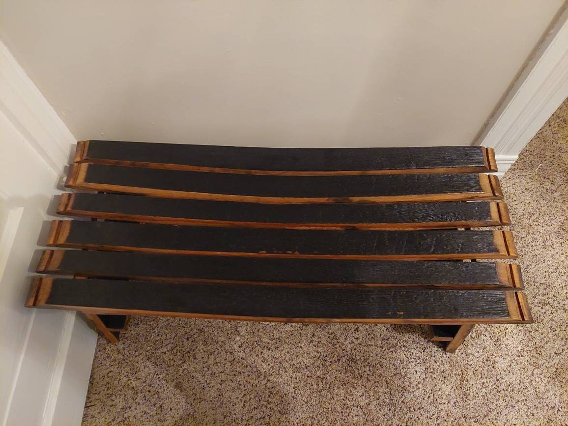 Stave Bourbon Barrel Bench - Etsy