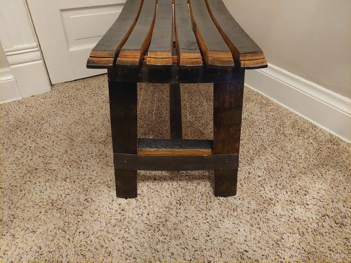 Stave Bourbon Barrel Bench - Etsy