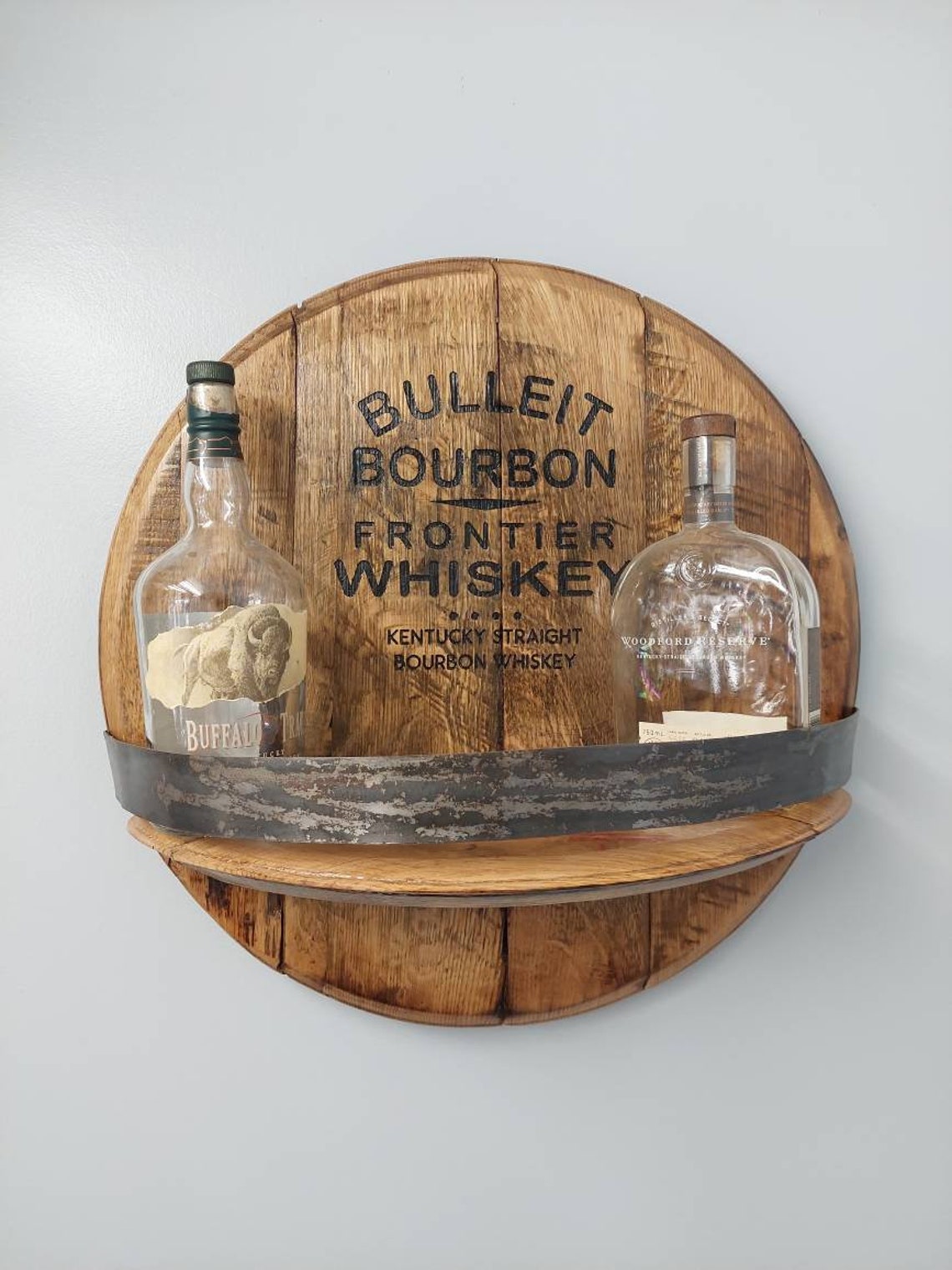 Bourbon Barrel Shelf With Engraved Logo - Etsy
