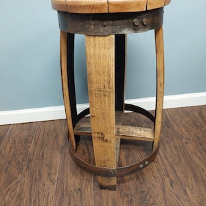 Round Stool, Bourbon Barrel Stool - Etsy