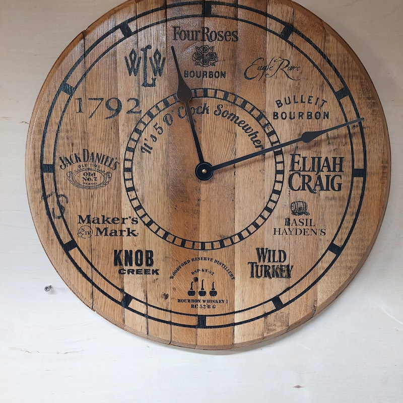 Whisky Barrel Clock - Etsy