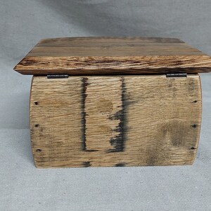 Small Barrel Keepsake Box, Whiskey Barrel Box, Rustic Wood Box - Etsy