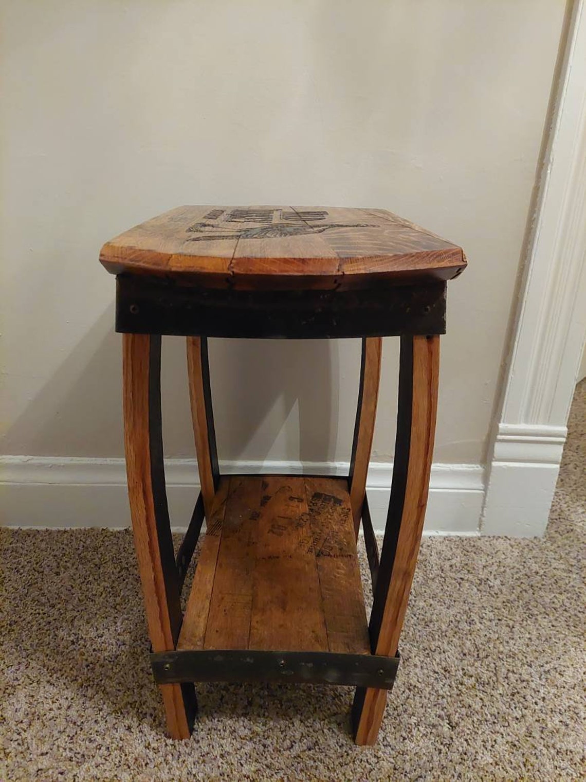 Small Rectangular End Table Bourbon Barrel Table - Etsy