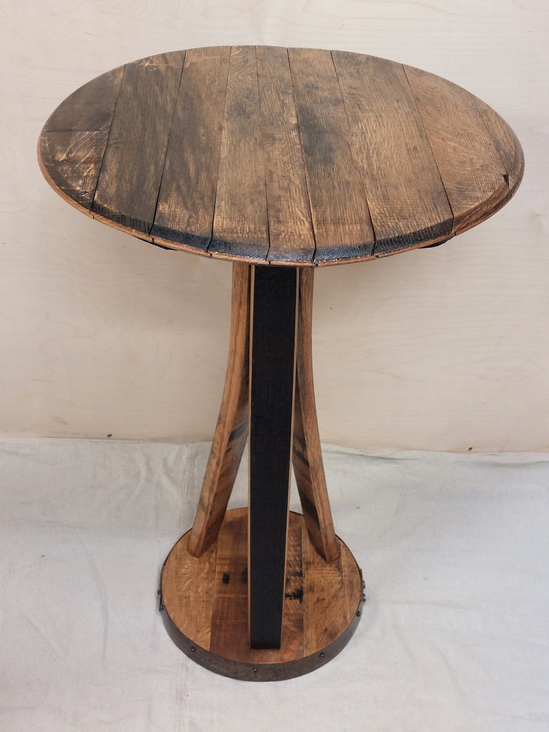 Bourbon Barrel Table: Small Kitchen, End or Hall Table - Etsy