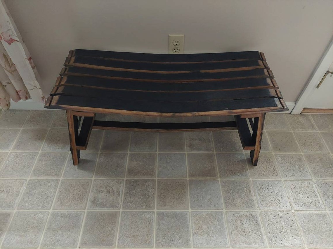 Stave Bourbon Barrel Bench - Etsy