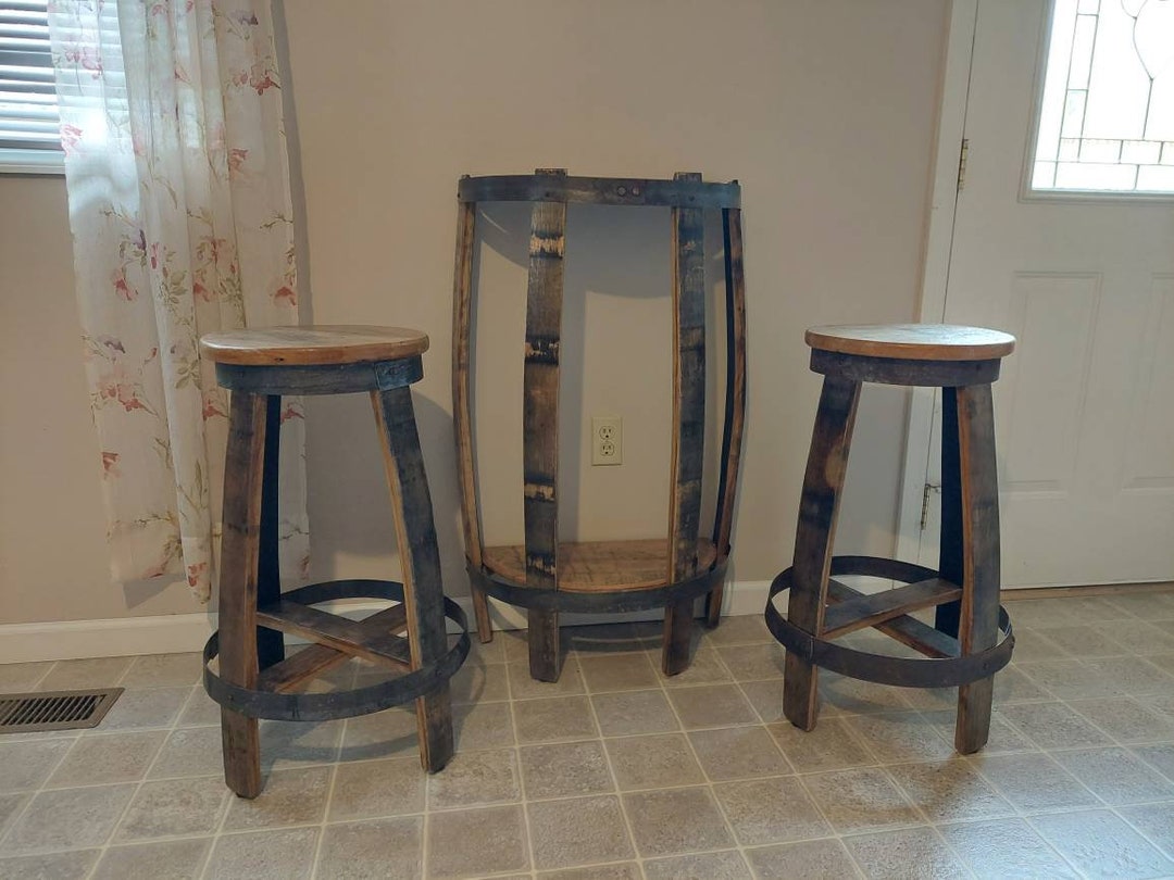 Half Round Pub Table and Stools - Etsy