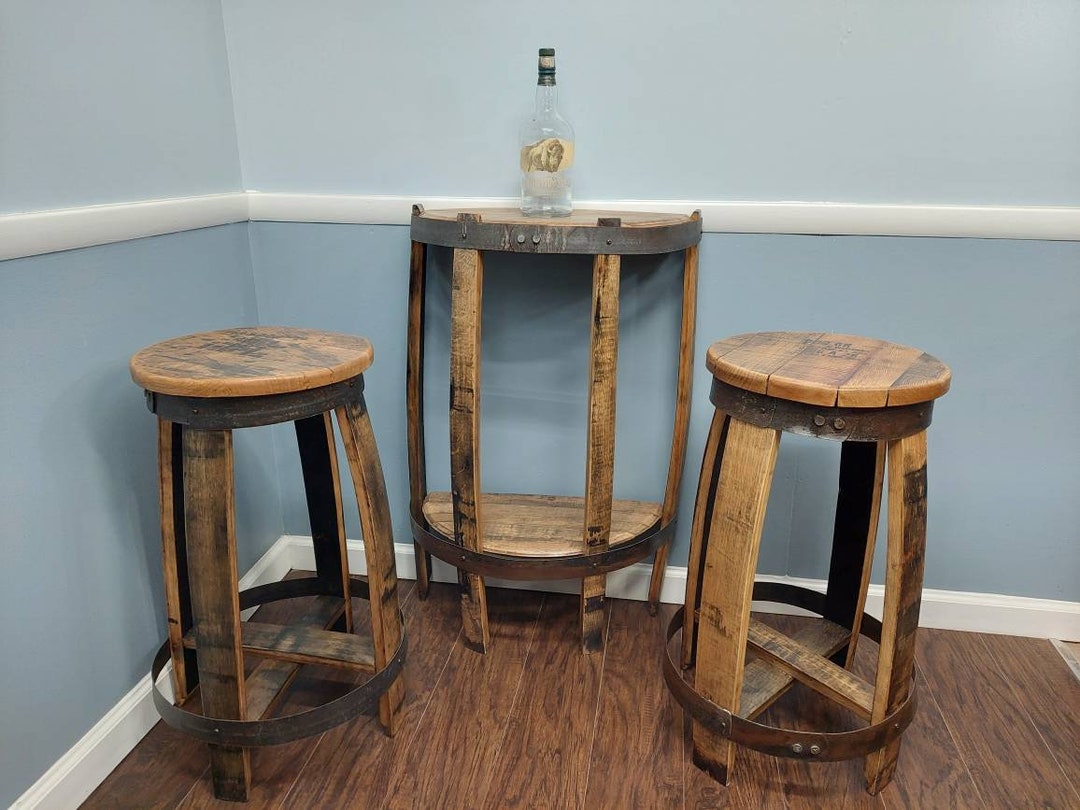 Round Stool, Bourbon Barrel Stool - Etsy