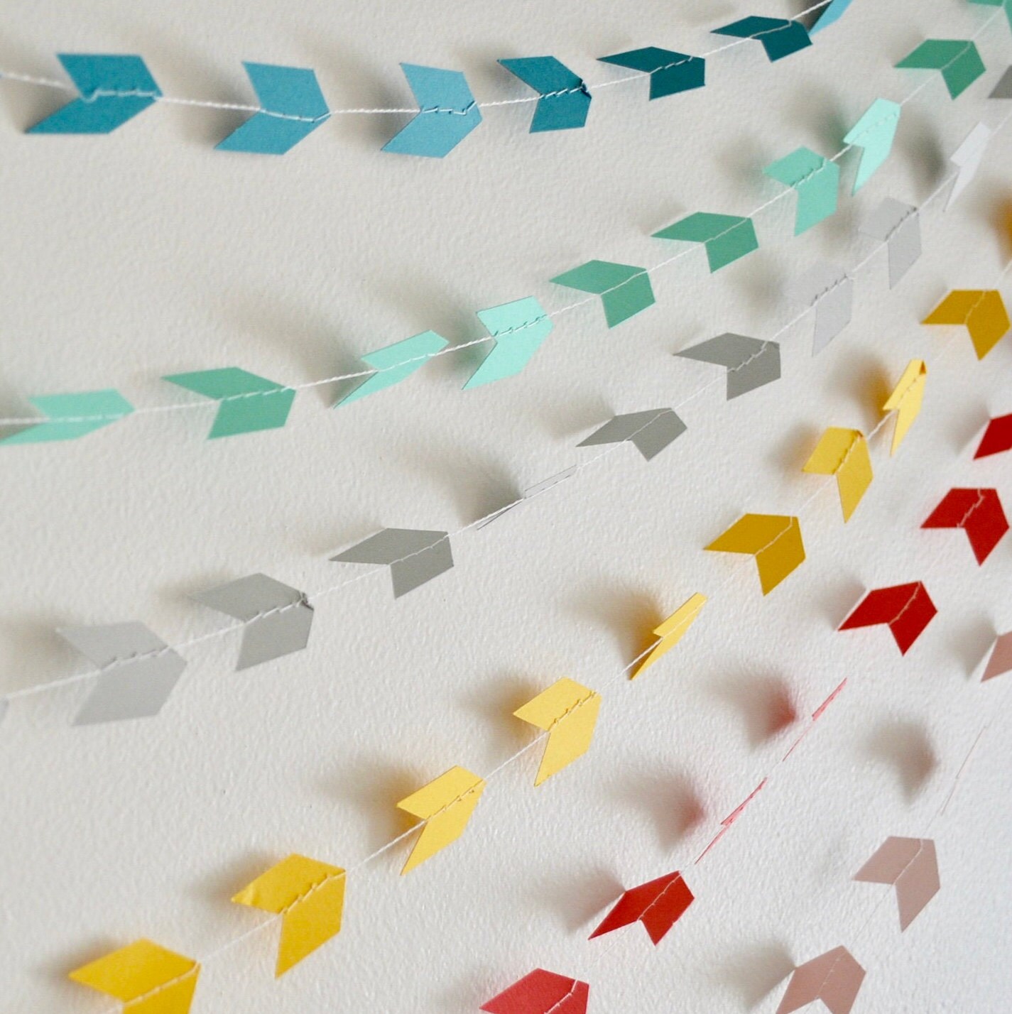 Chevron Paper Garland | Geometric Garland | Mix and Match | Customize ...