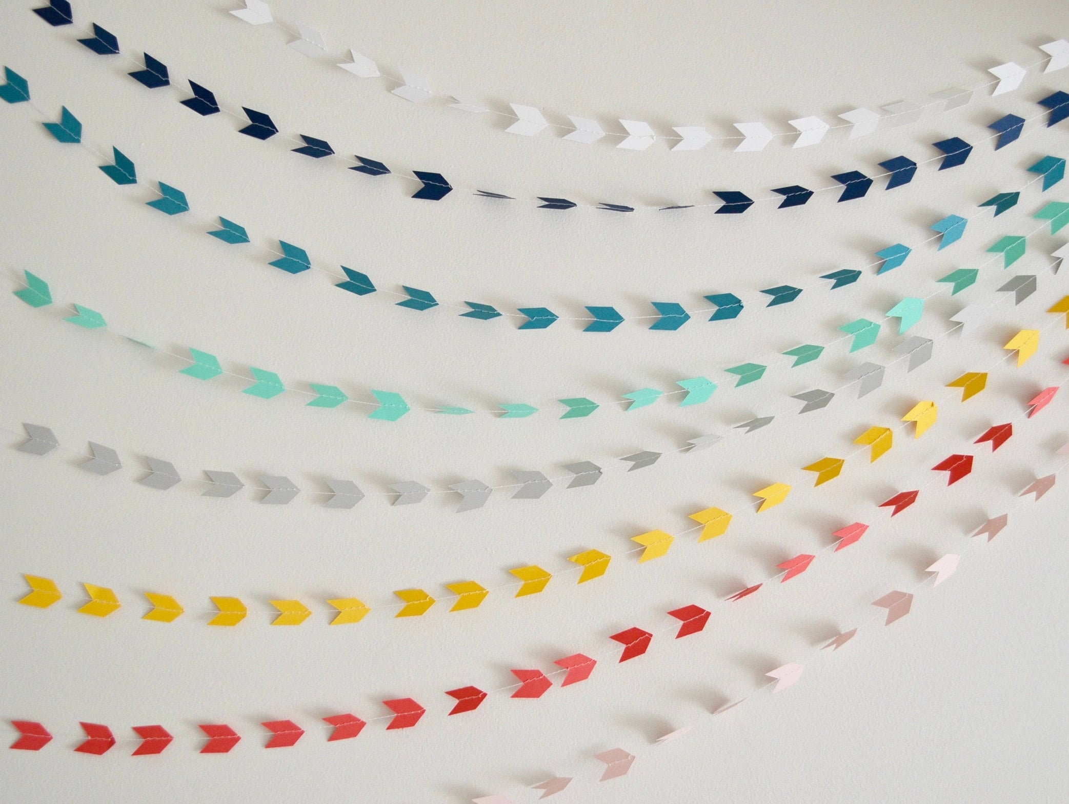 Chevron Paper Garland | Geometric Garland | Mix and Match | Customize ...