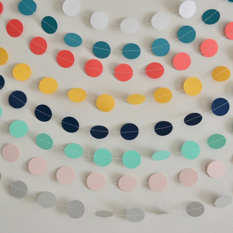 Paper Circle Garland - Etsy