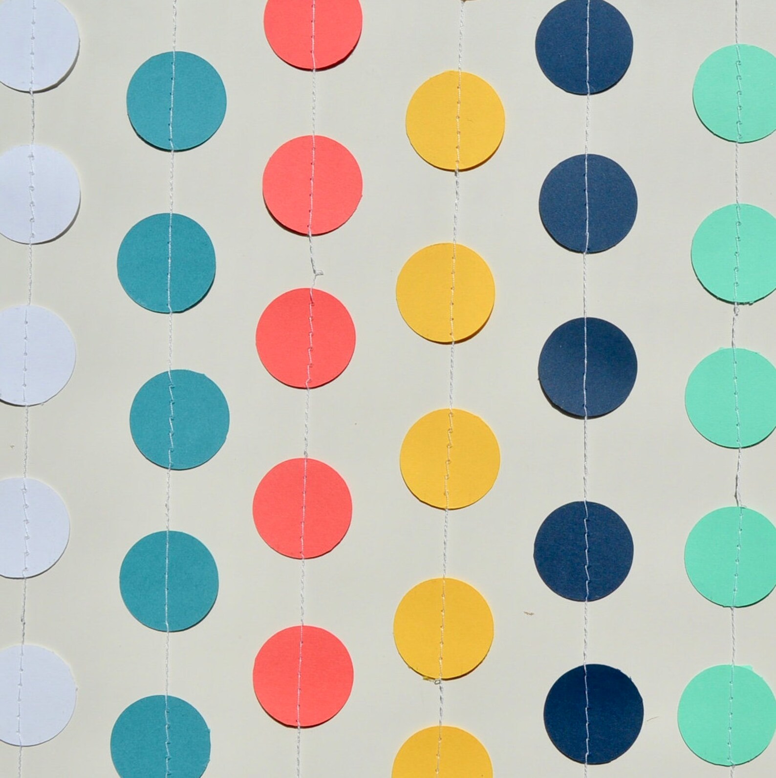 Circle Paper Garland | Geometric Garland | Mix and Match | Customize ...