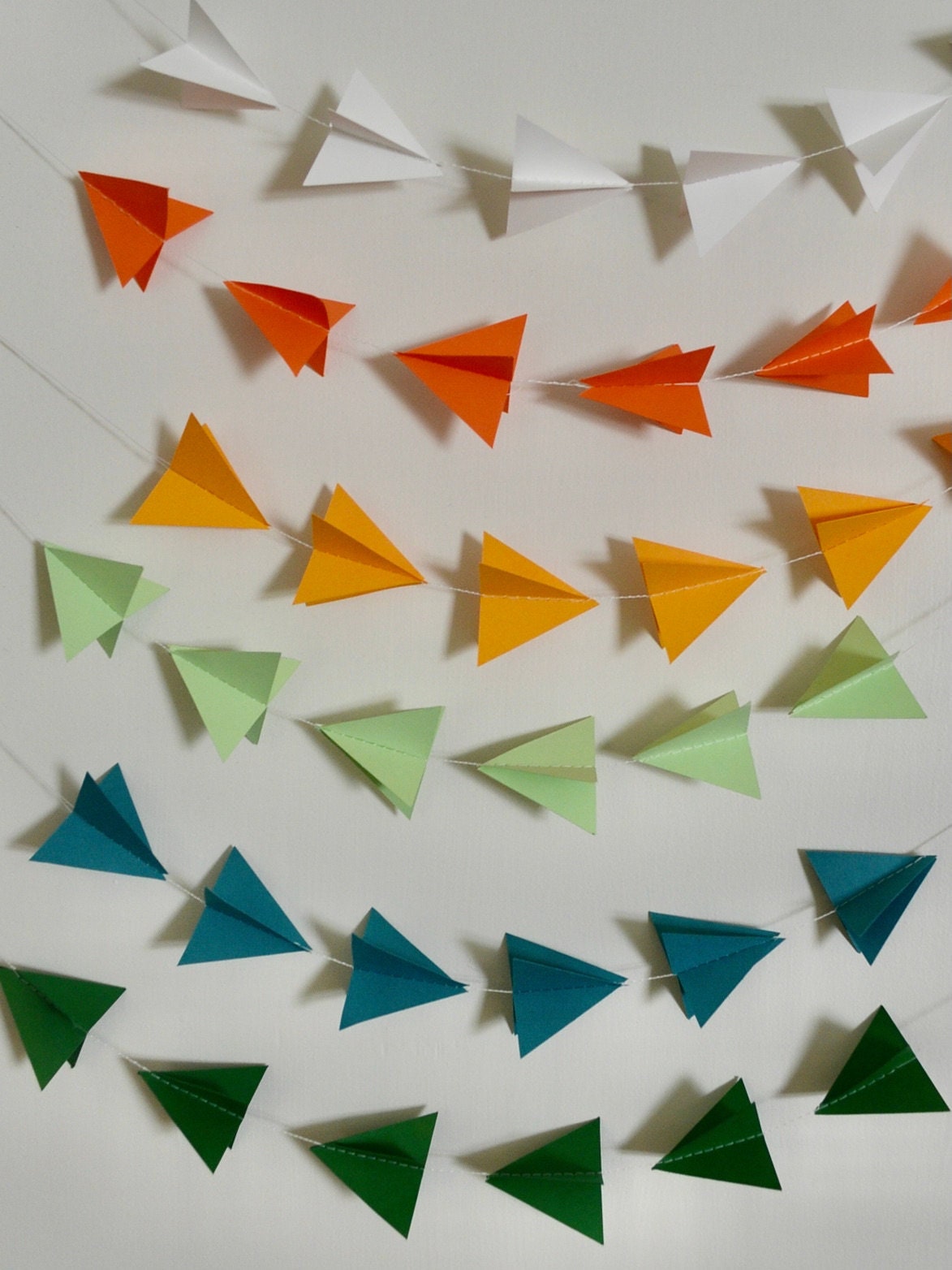 3D Triangle Paper Garland Geometric Garland Mix & Match | Etsy