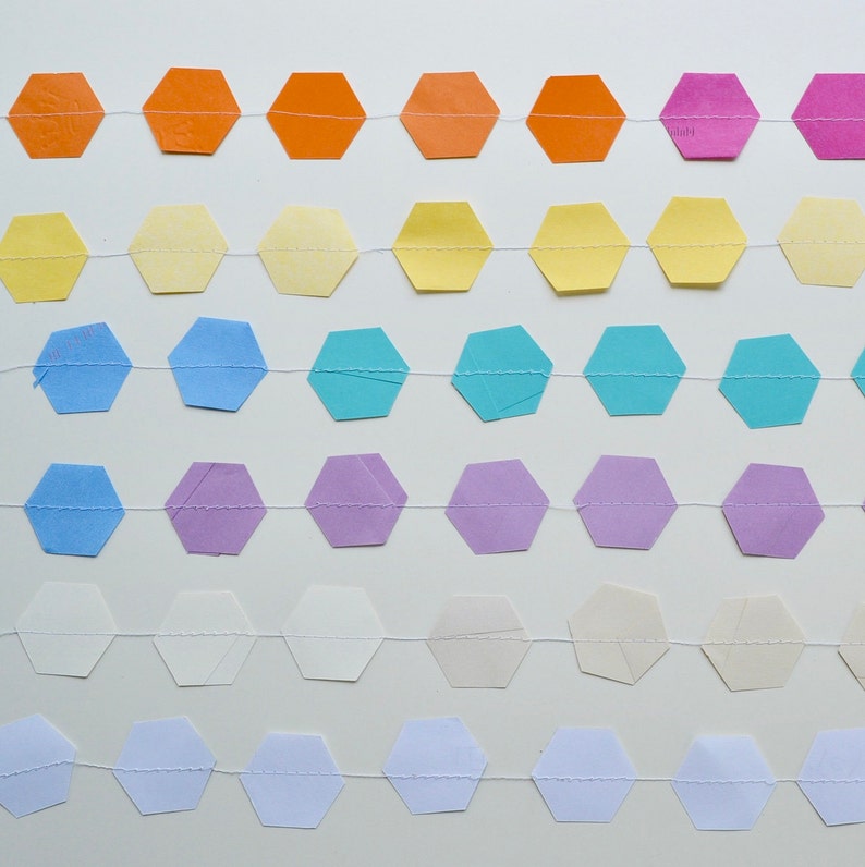 Paper Memory Garland | Geometric | Shower | Nursery | Wedding ...