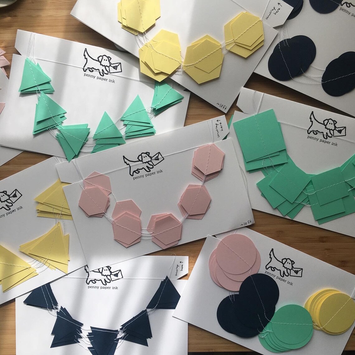 Circle Paper Garland Geometric Garland Mix and Match - Etsy