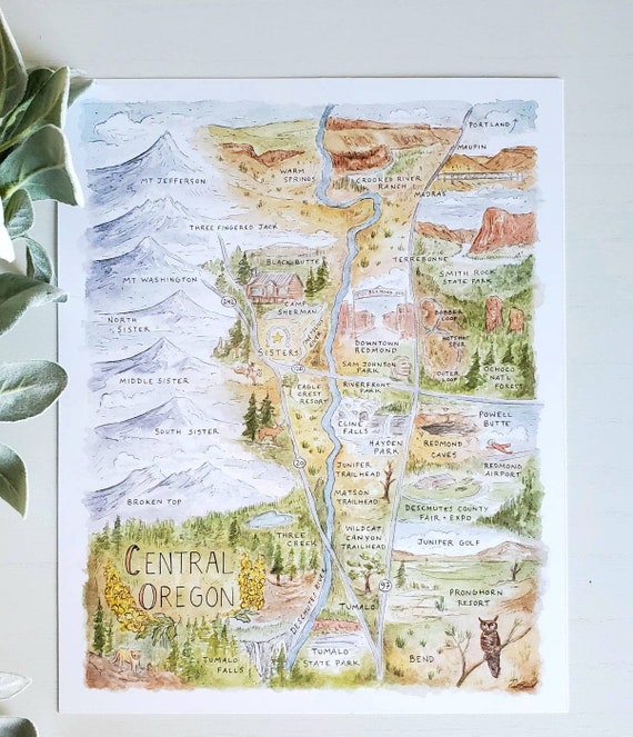 Second Edition: Central Oregon Map | Etsy