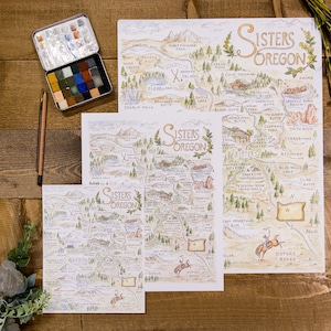 Sisters Oregon Map - Etsy