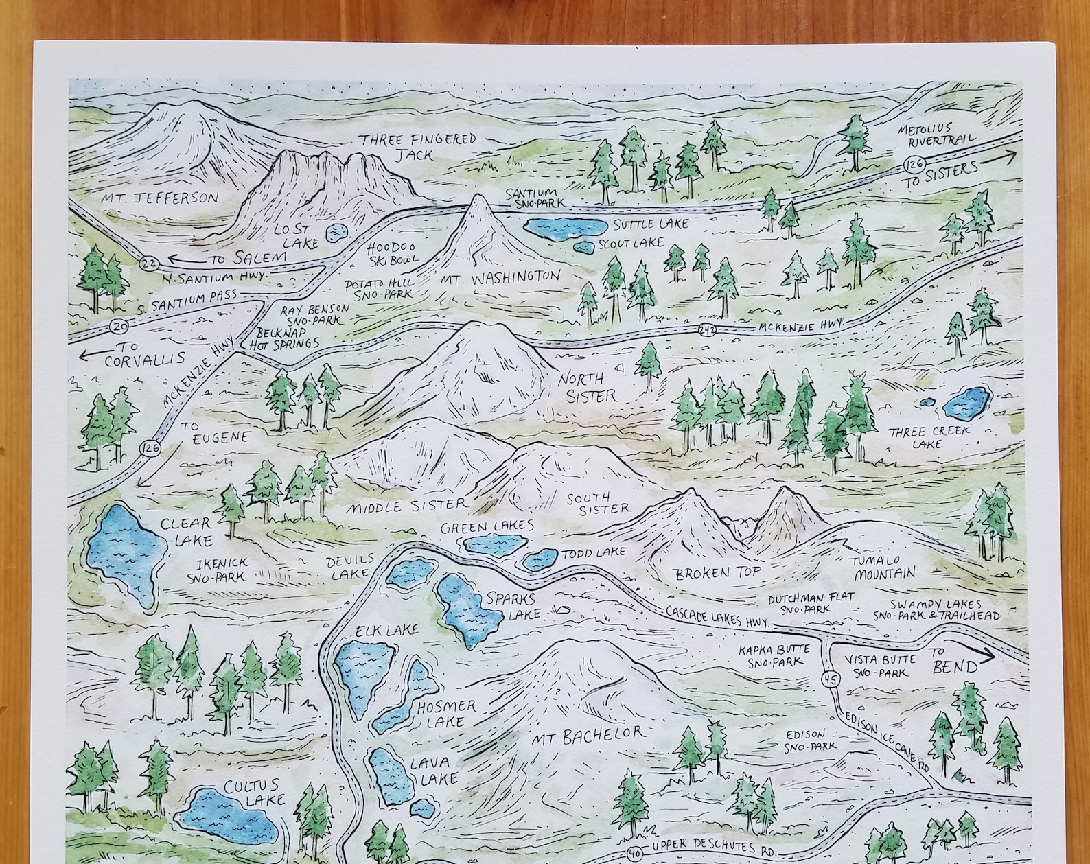 Cascade Lakes Scenic Byway Map | Etsy