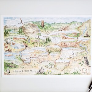 Oregon Desert Trail Map - Etsy