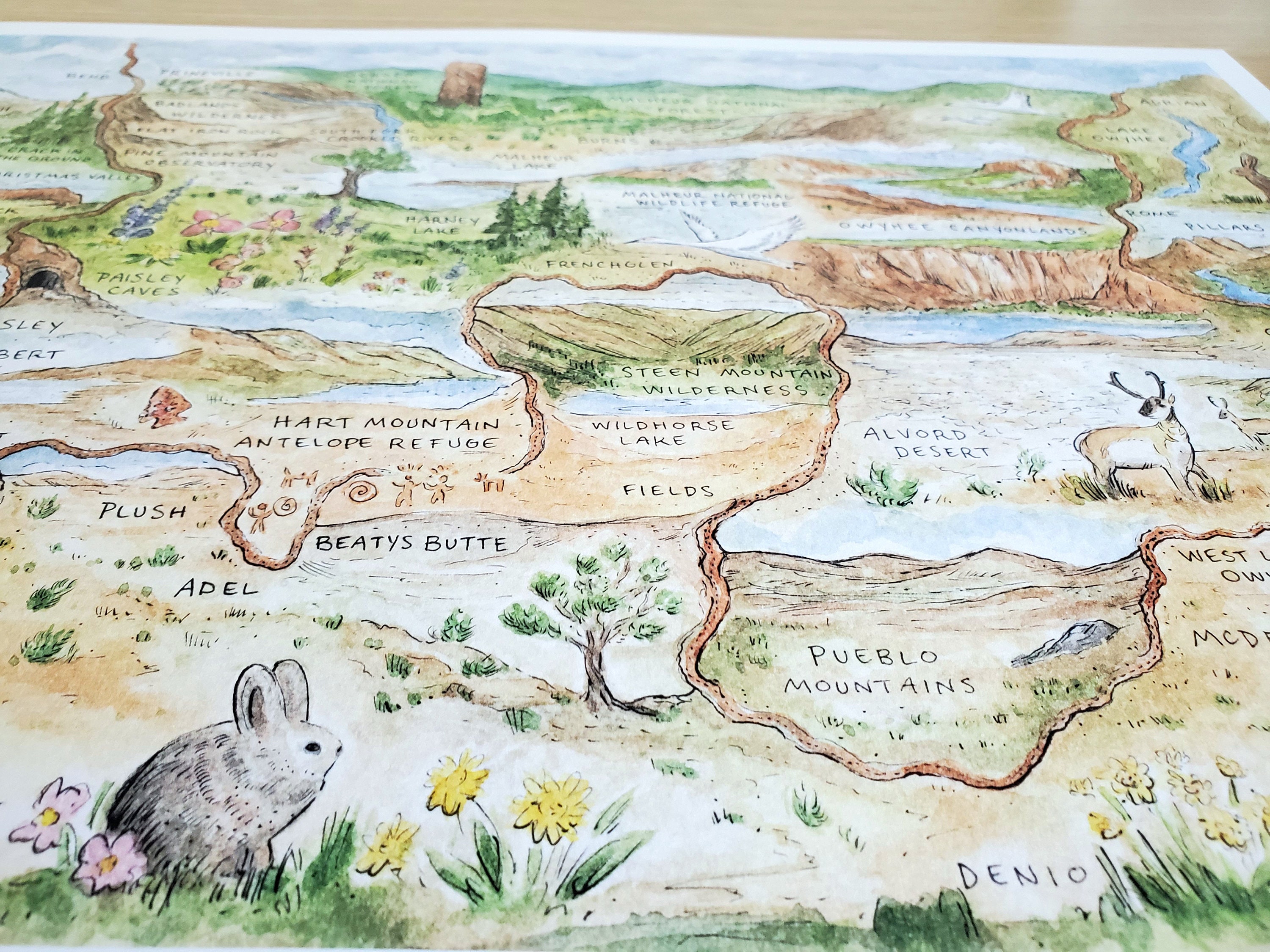 Oregon Desert Trail Map - Etsy