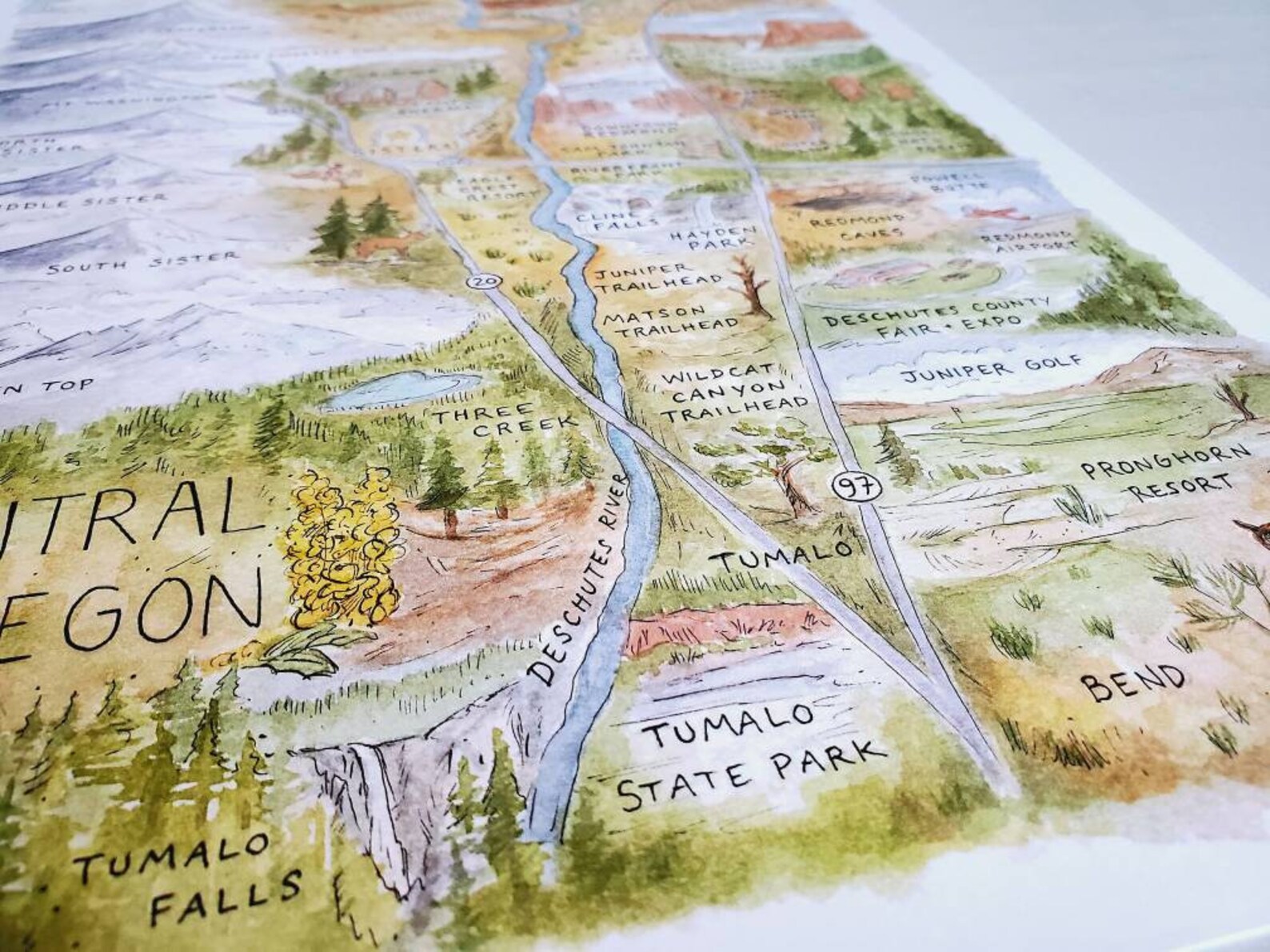 Second Edition: Central Oregon Map - Etsy
