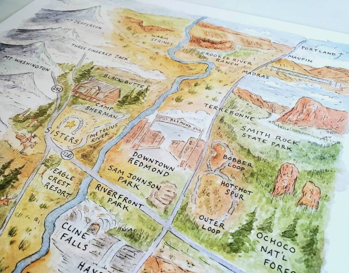 Second Edition: Central Oregon Map - Etsy