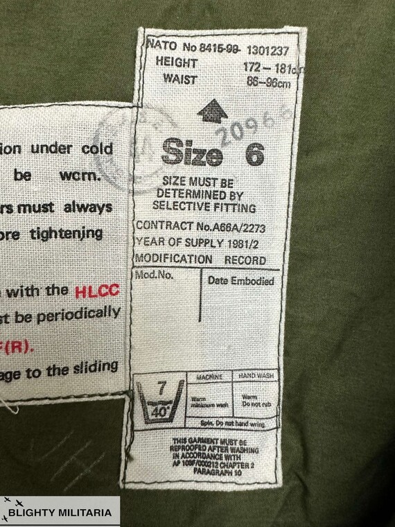 Original 1982 Dated RAF MK 3 Cold Weather Flying Trou… - Gem