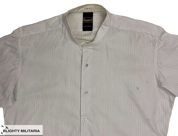 Original 1960s British Needle Stripe Collarless Shirt… - Gem