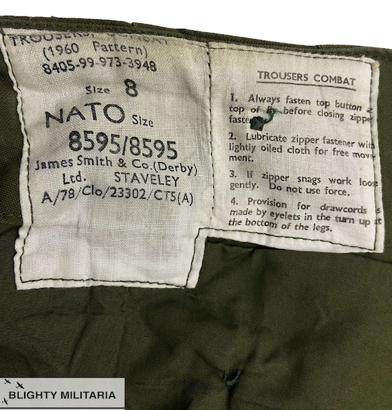 Original 1960s British Army 1960 Pattern Combat Trous… - Gem