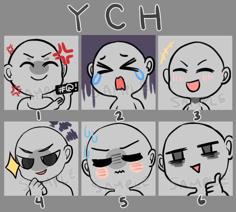 Custom YCH Digital Emotes/stickers for Twitch, Discord, VRC, Etc - Etsy ...