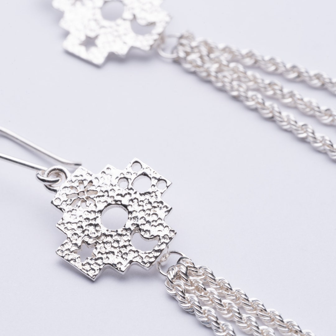 PRINCESA INCA 950 Silver Earrings ~ Andean Cross Jewelry - Etsy
