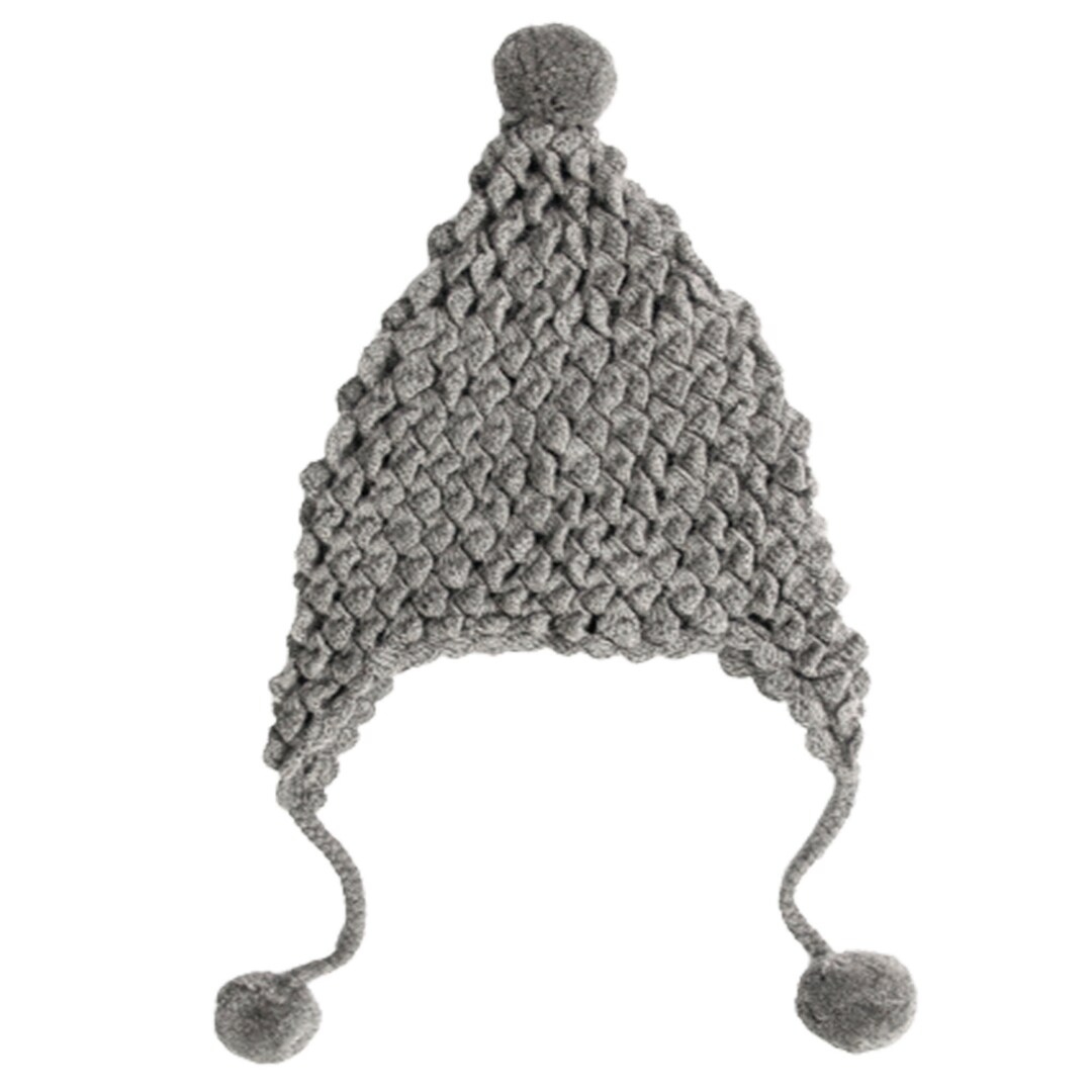 100% Baby Alpaca Chullo Hat in Silver Gray - One Size - Etsy