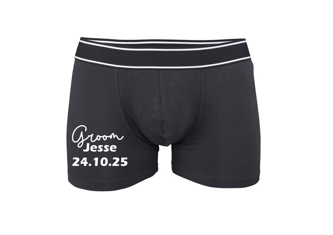 Personalised Groom (your Name and Wedding Date) Boxer Tight Boxers ...