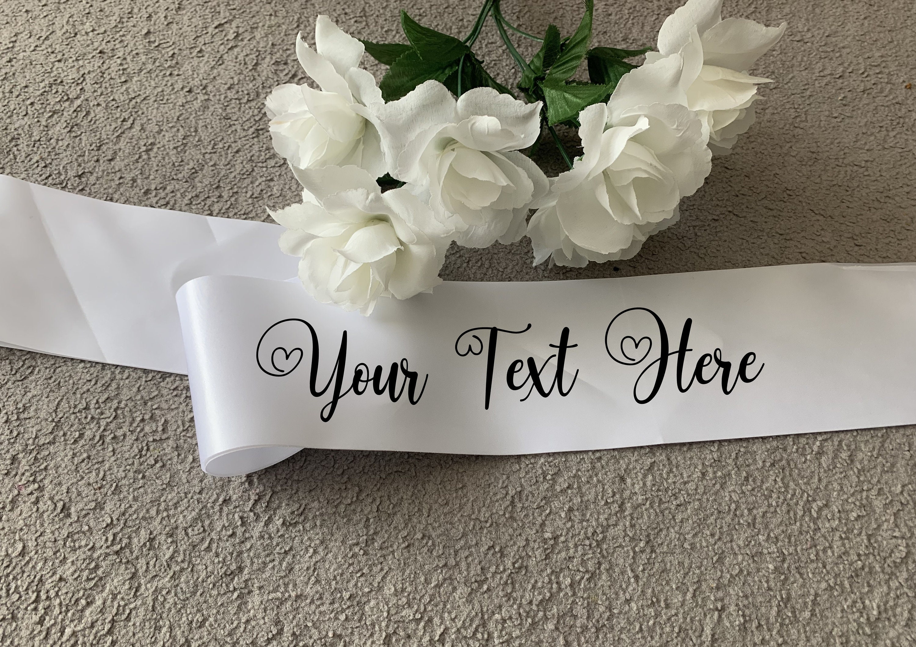 Personalised Your Custom Text Wording Hen Party Sash, Bridal, Wedding ...