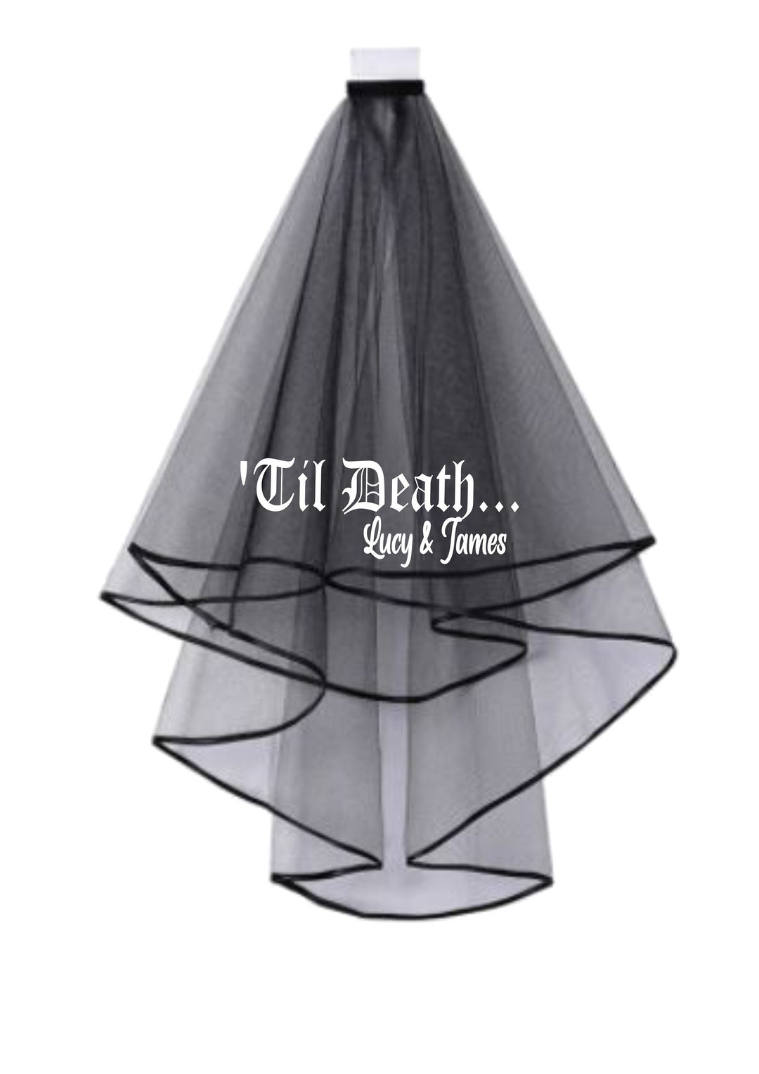 Personalised 'til Death (bride and Groom Names) Print Hen Party BLACK ...