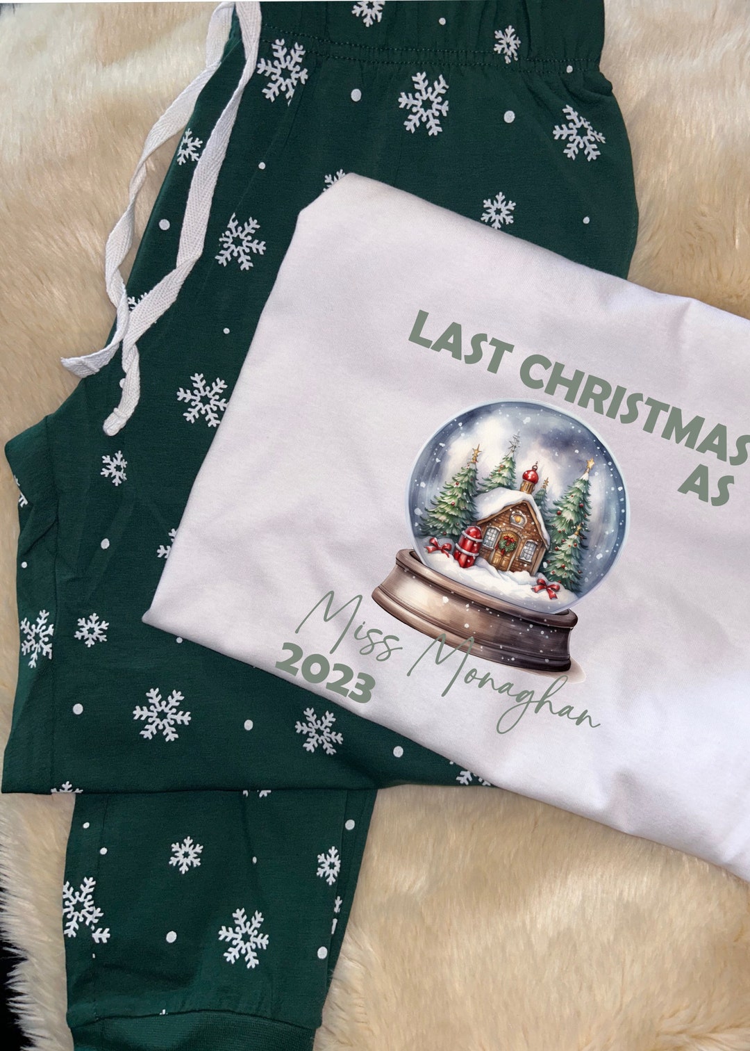 Personalised Last Christmas as a Miss (your Name and Year) Print Xmas ...