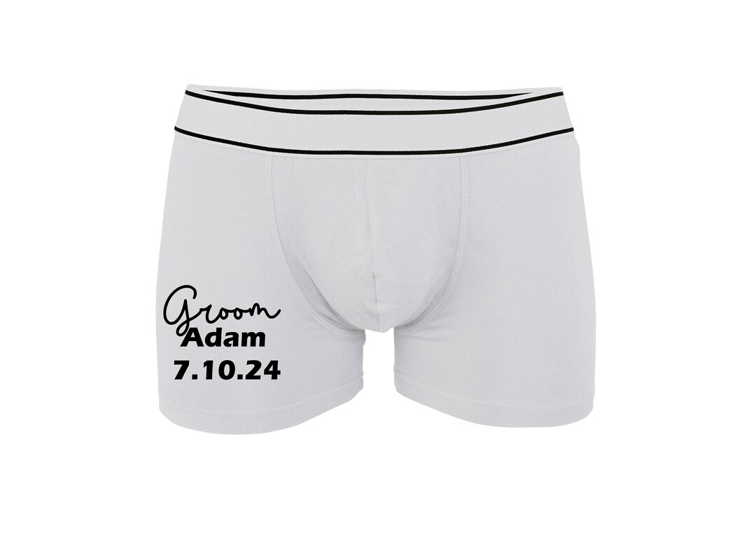 Personalised Groom (your Name and Wedding Date) Boxer Tight Boxers ...