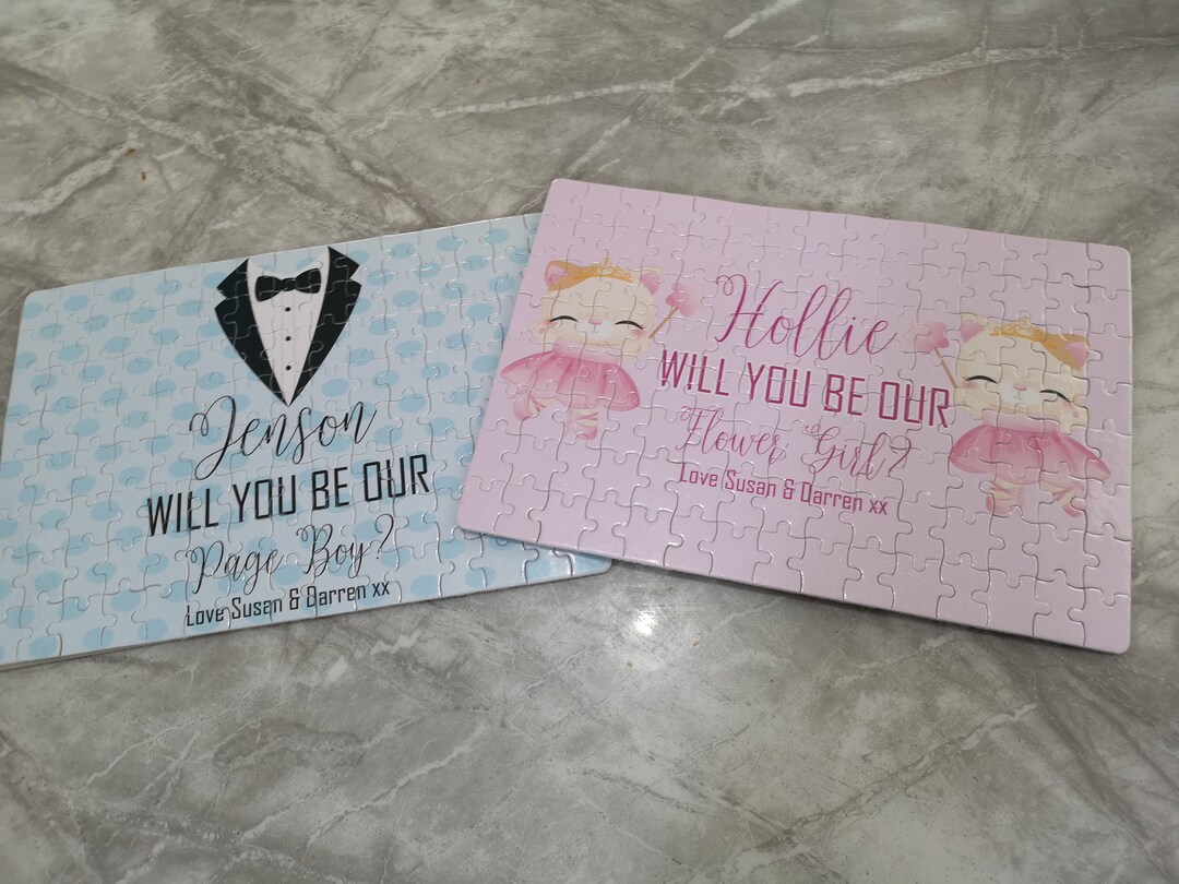 Personalised Will You Be Our Page Boy / Flower Girl Jigsaw - Thank You ...