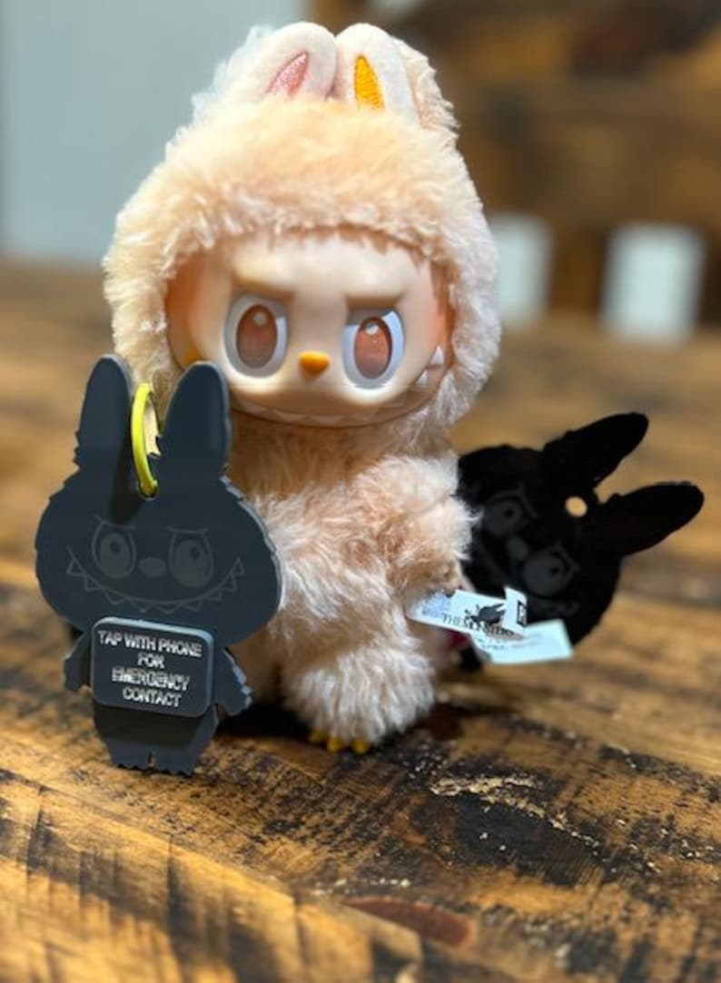 Labubu Backpack Tag Emergency Contact Tap Tag FILE ONLY - Etsy