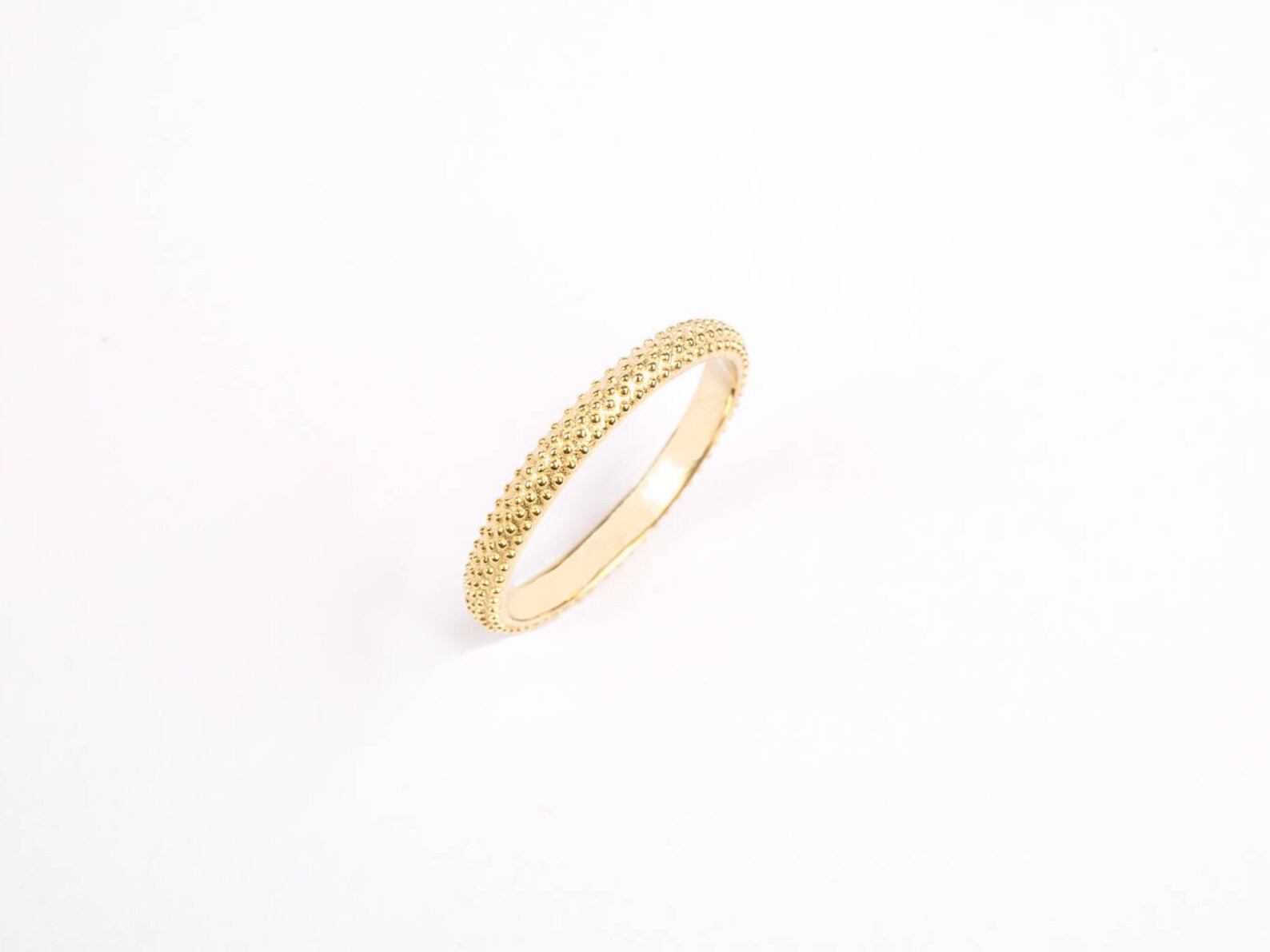 Solid Gold Knurled Ring, Industrial Wedding Band - Etsy