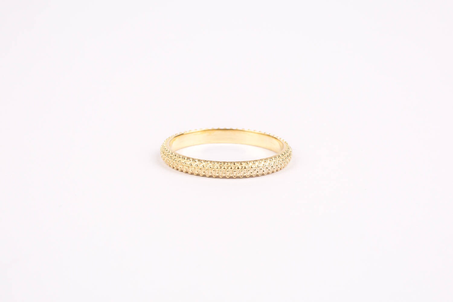 Solid Gold Knurled Ring, Industrial Wedding Band - Etsy