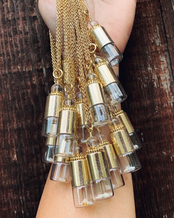 Distressed gold tone rollerball bottle essential oil vial | Etsy