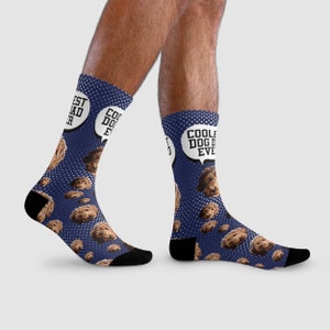 Dog Dad Socks, Custom Dog Socks, Dog Dad Gift, Coolest Dog Dad Ever ...